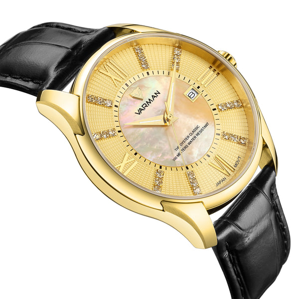 Varman The Oyster Gold (Leather) – VarmanWatches